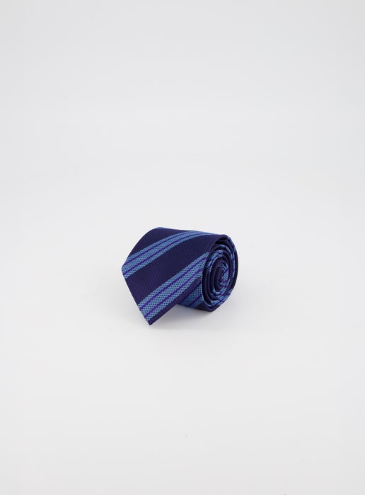 Working Style | Horizontal Striped Tie | Navy